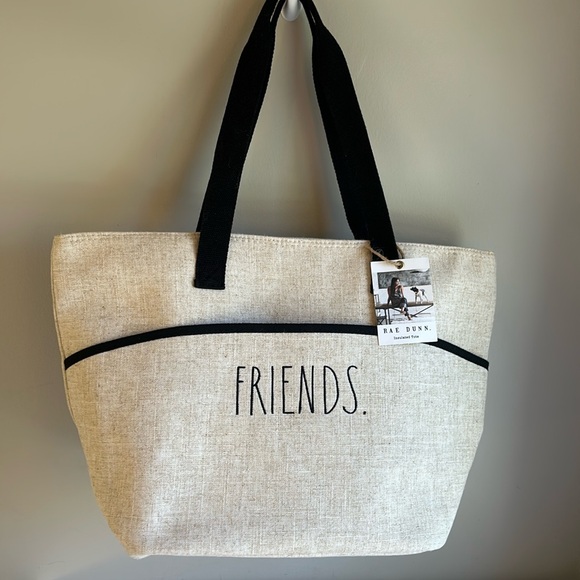 Rae Dunn | Bags | Nwt Rae Dunn Insulated Linen Friends Tote | Poshmark